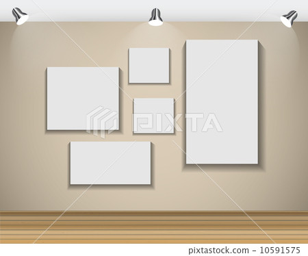 Frame on Wall for Your Text and Images, Vector... - Stock Illustration ...