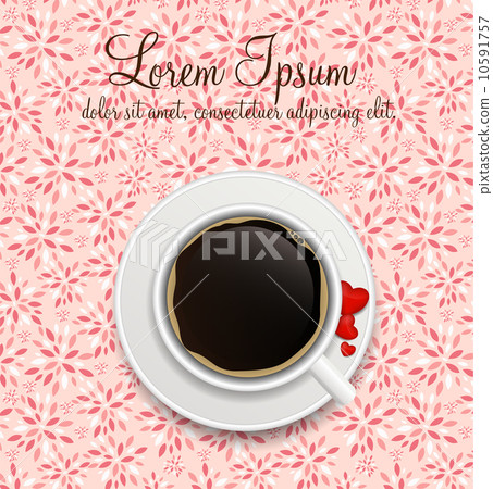 coffee invitation background vector illustration - Stock Illustration ...