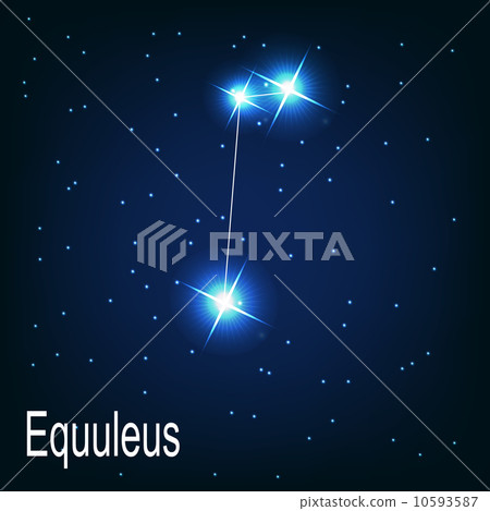 The constellation "Equuleus" star in the night... - Stock Illustration ...