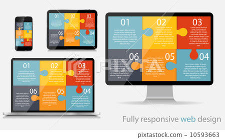 Fully Responsive Web Design Concept Vector... - Stock Illustration [10593663] - PIXTA