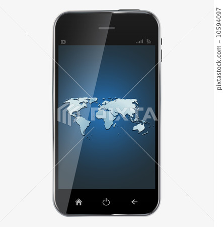 Abstract design realistic mobile phone with... - Stock Illustration ...