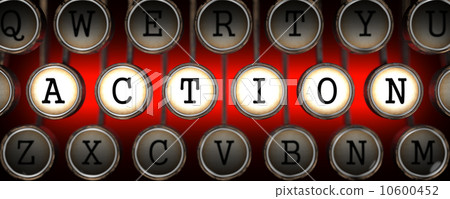 Action on Old Typewriter's Keys. - Stock Illustration [10600452] - PIXTA