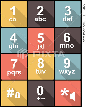 phone keypad in Flat Design for Web and Mobile - Stock Illustration ...
