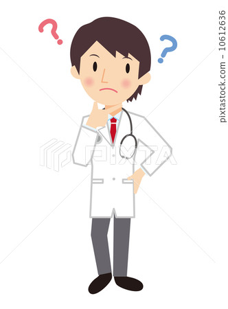 Thinking male doctor - Stock Illustration [10612636] - PIXTA