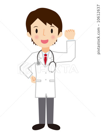 Male doctor guts pose - Stock Illustration [10612637] - PIXTA