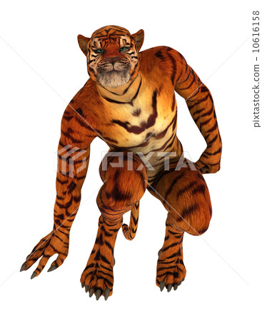Tiger man - Stock Illustration [10616158] - PIXTA