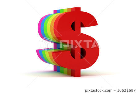 Colorful dollar sign - Stock Illustration [10621697] - PIXTA