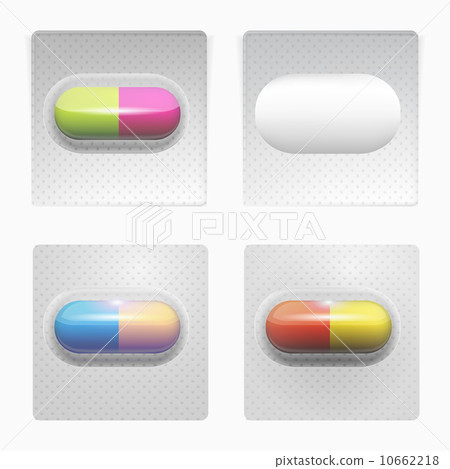 Illustration of colored pills - Stock Illustration [10662218] - PIXTA