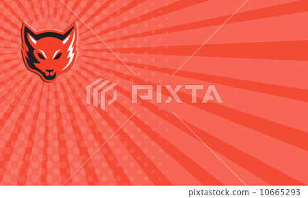 Business Card Red Fox Head Front - Stock Illustration [10665293] - PIXTA