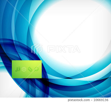 Blue swirl wave abstract design template - Stock Illustration [10669136 ...