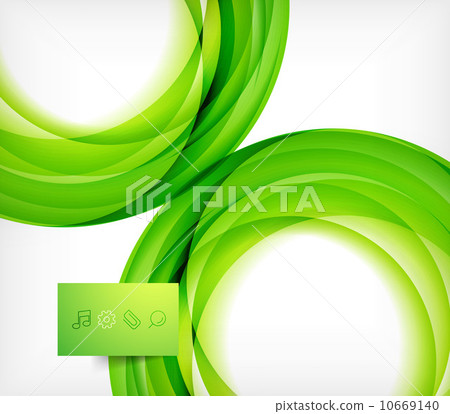 Green bright wave design - Stock Illustration [10669140] - PIXTA