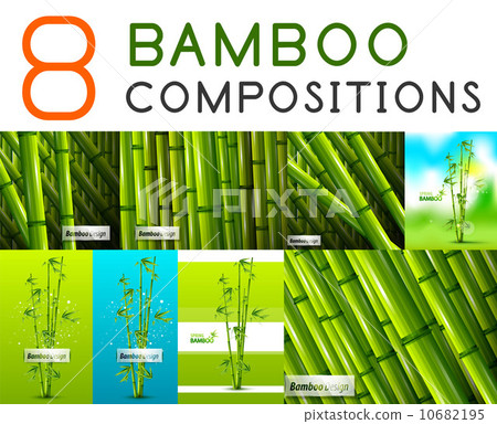 Set of vector nature bamboo designs - Stock Illustration [10682195] - PIXTA