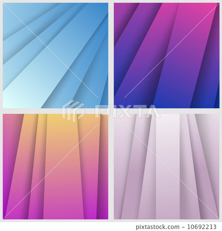 Modern colorful layered backgrounds collection - Stock Illustration ...