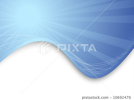Modern blue ray background template - Stock Illustration [10692478] - PIXTA