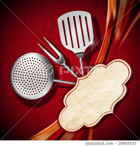Menu Template - Red and Orange Background - Stock Illustration ...