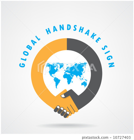 Handshake abstract sign vector design template - Stock Illustration ...