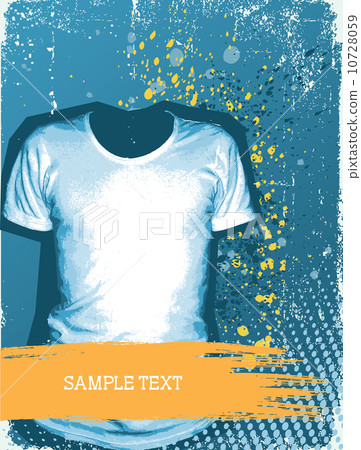 Man's t-shirt.Vector grunge background for... - Stock Illustration ...