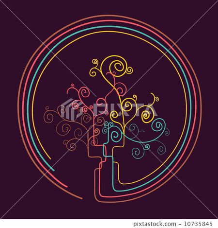 Curly tree silhouette design-插圖素材 [10735845] - PIXTA圖庫