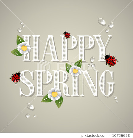 Happy spring background - Stock Illustration [10736638] - PIXTA
