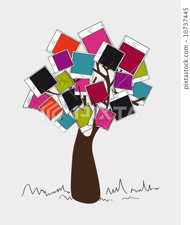 Instant photo tree - Stock Illustration [10737445] - PIXTA