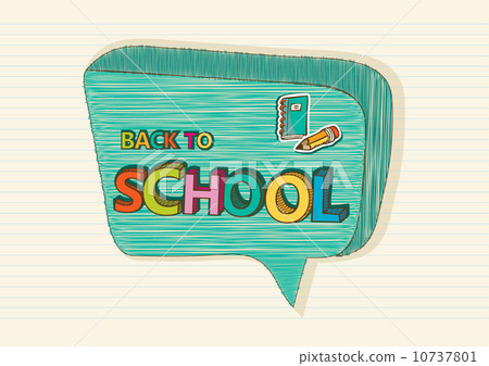 Back to school text social bubble colorful... - Stock Illustration ...