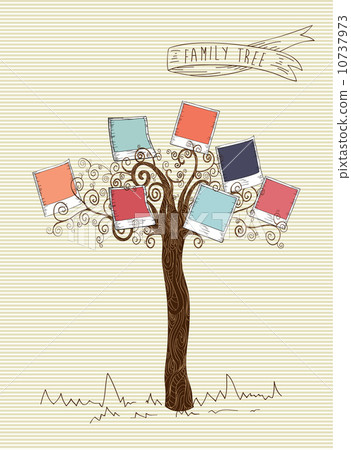 Vintage colors instant photo tree - Stock Illustration [10737973] - PIXTA
