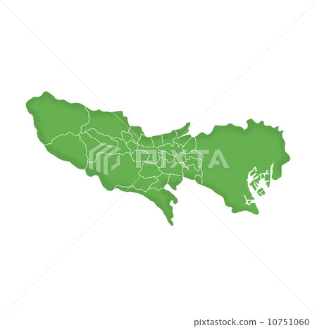 Tokyo Metropolis Map - Stock Illustration [10751060] - PIXTA