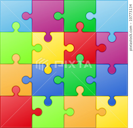 square puzzle vector illustration-插圖素材 [10773134] - PIXTA圖庫