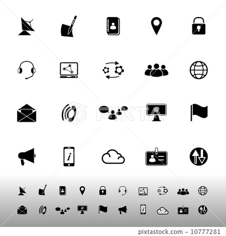 Communication icons on white background - Stock Illustration [10777281 ...