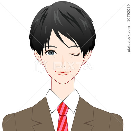 Male wink - Stock Illustration [10792059] - PIXTA