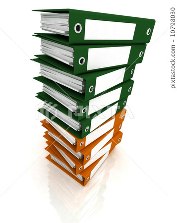 Isolated folders for papers on a white background - Stock Illustration ...