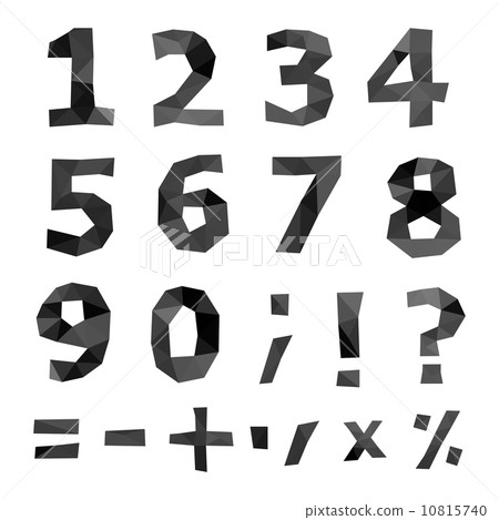 Polygonal number set. - Stock Illustration [10815740] - PIXTA