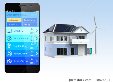 Smart home energy management application - Stock Illustration [10826405 ...