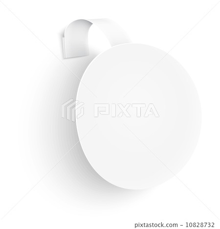 White round wobbler on white background. - Stock Illustration [10828732 ...