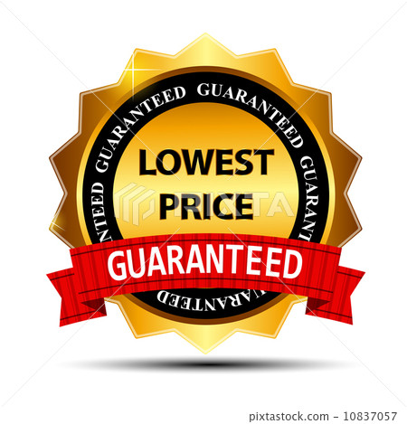 Lowest Price Guarantee Gold Label Sign Template... - Stock Illustration ...