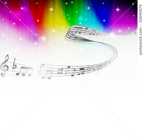 Musical notation score background - Stock Illustration [10840874] - PIXTA