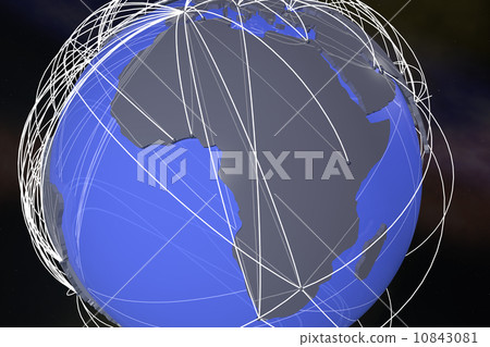 Africa Global Network Connections 3D Illustration-插圖素材 [10843081] - PIXTA圖庫