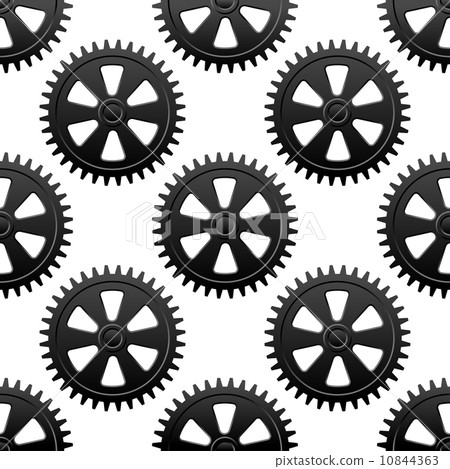 Seamless gears pattern - Stock Illustration [10844363] - PIXTA