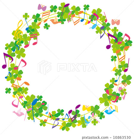 Musical note _ circle _ clover _ color - Stock Illustration [10863530 ...