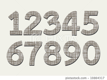 Numbers set in illustration , abstract number - Stock Illustration ...
