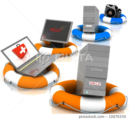 lifesavers for PC, monitor, camera and laptop - Stock Illustration ...