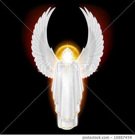 White angel on black - Stock Illustration [10887459] - PIXTA