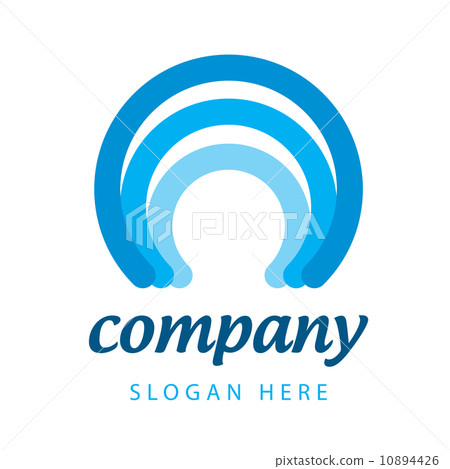 blue stripes logo - Stock Illustration [10894426] - PIXTA