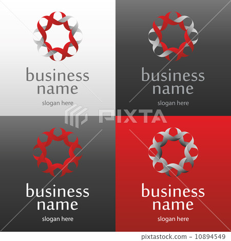 abstract circular logo of red tape - Stock Illustration [10894549] - PIXTA
