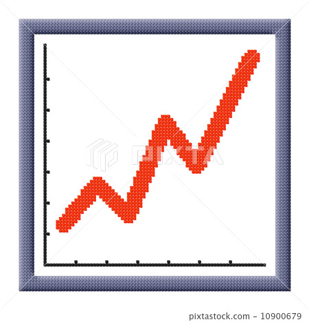 cubes pixel image of growing business graph icon - Stock Illustration ...
