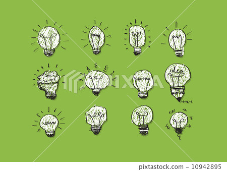 Concept of idea inspired bulb shape - Stock Illustration [10942895] - PIXTA