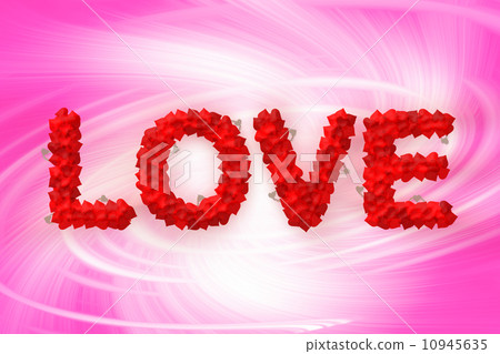 Love text made of heart shape - Stock Illustration [10945635] - PIXTA
