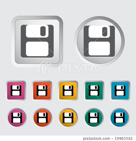 Magnetic floppy disc icon. - Stock Illustration [10963582] - PIXTA