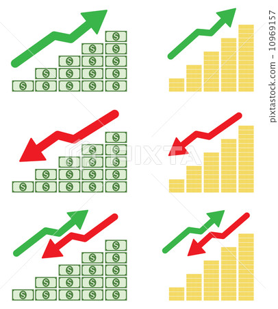 Money graph on white background - Stock Illustration [10969157] - PIXTA