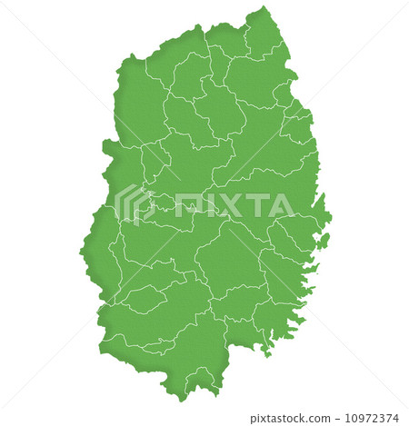 Iwate Prefecture Map - Stock Illustration [10972374] - PIXTA